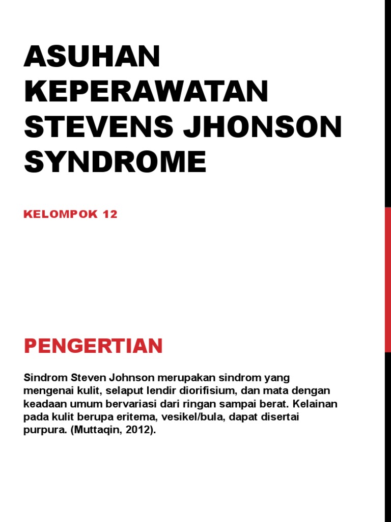 Asuhan Keperawatan Stevens Jhonson Syndrome | PDF