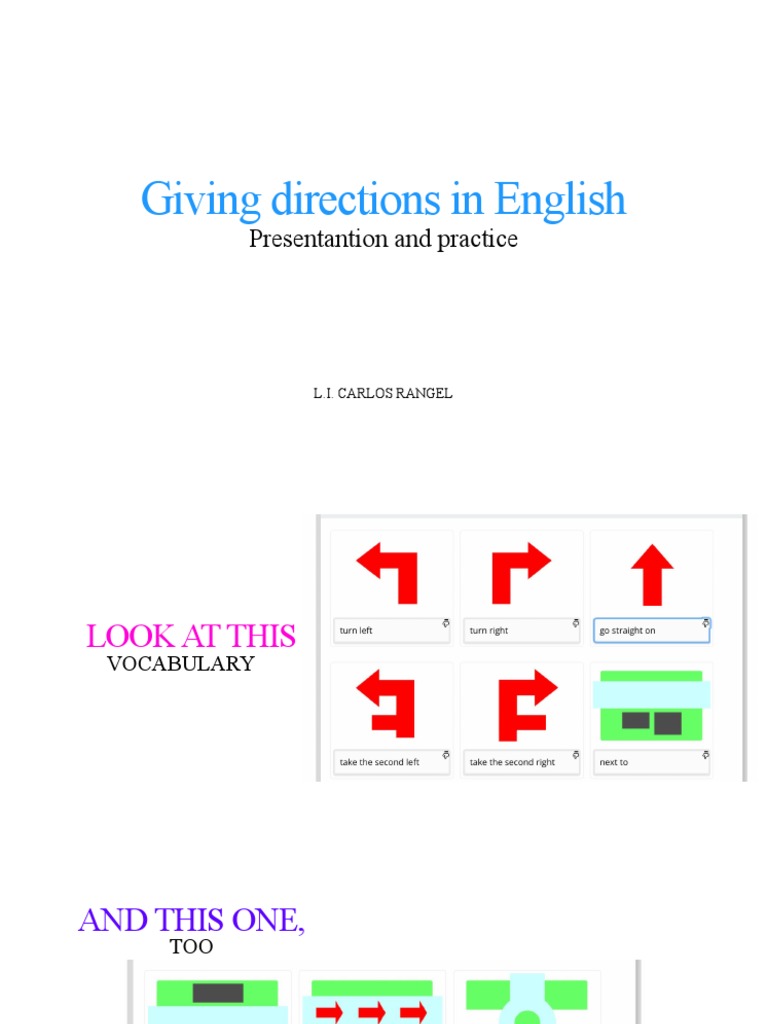 Giving Directions in English | PDF
