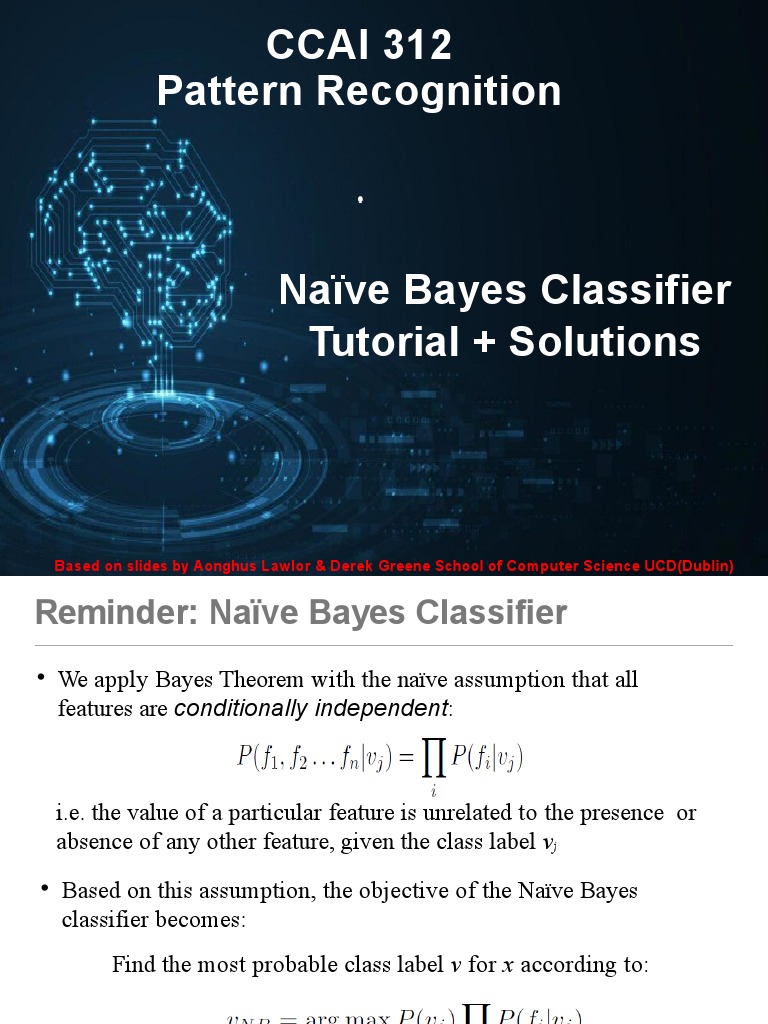 Week05 - Naive Bayes Tutorial - Solutions | PDF | Statistical ...