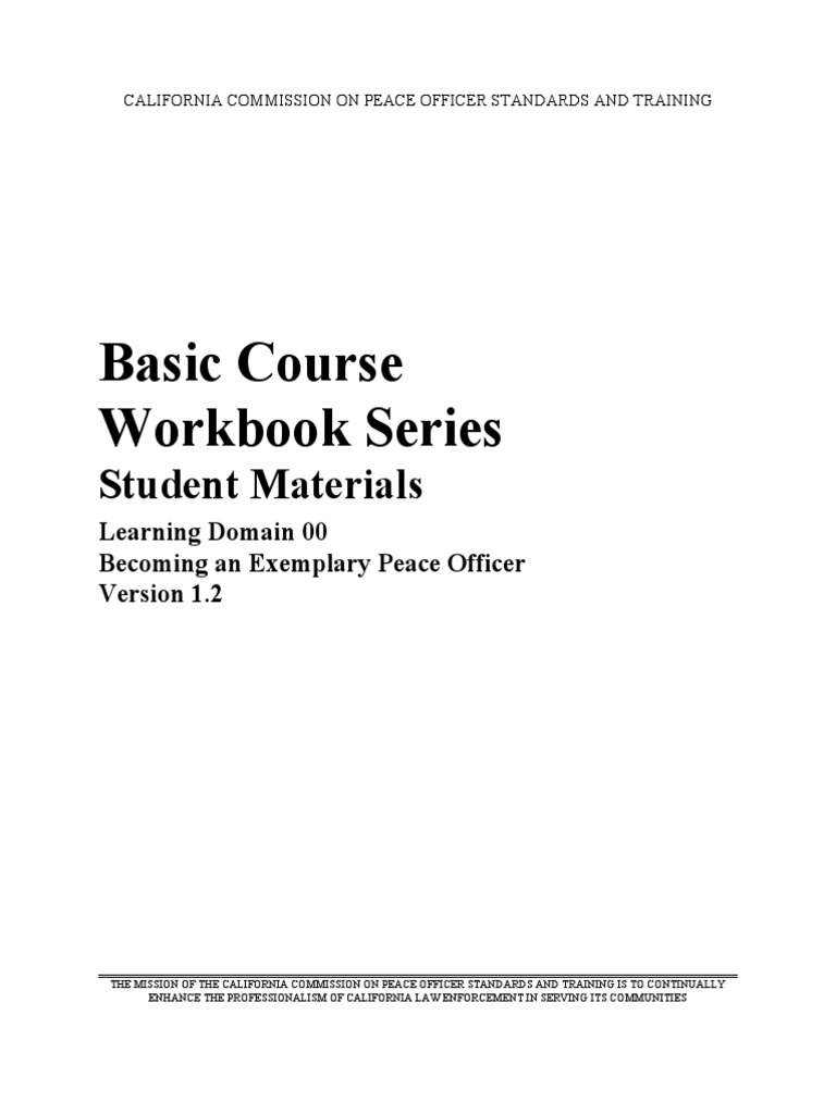 LD 00 - Becoming An Exemplary Peace Officer PDF | PDF | Police | Leadership