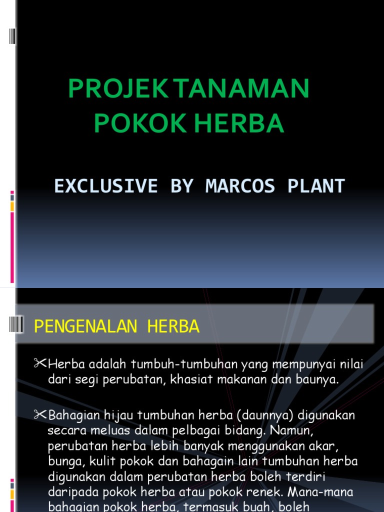 Projek Tanaman Herba | PDF