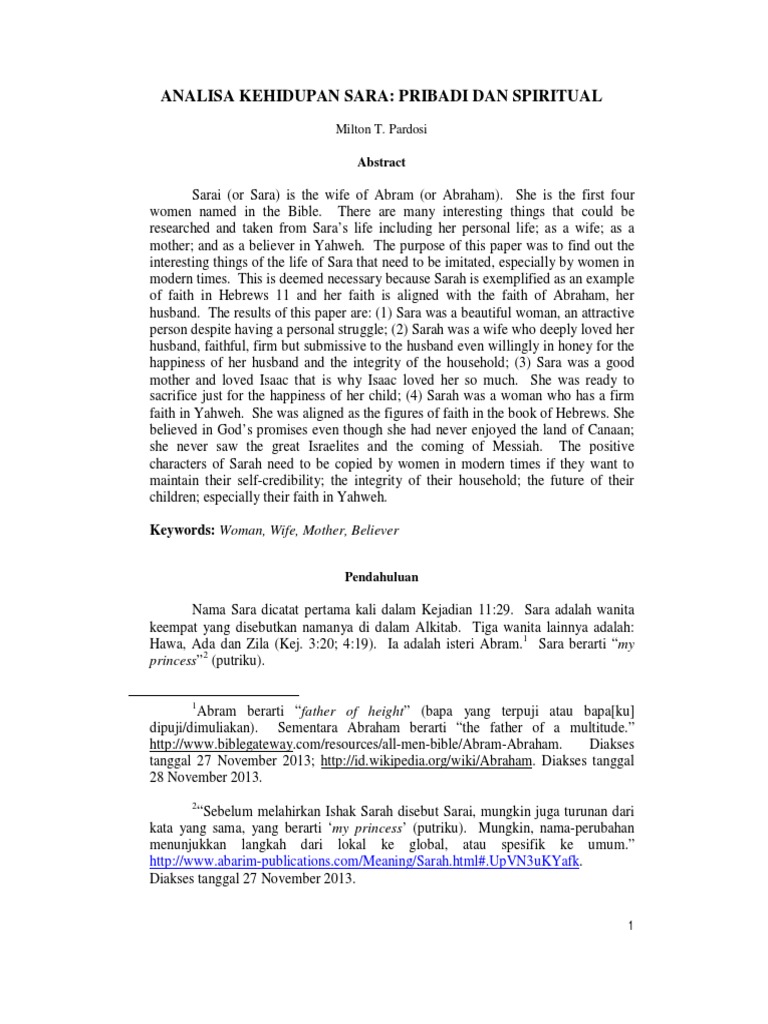 Abraham Dan Sara | PDF