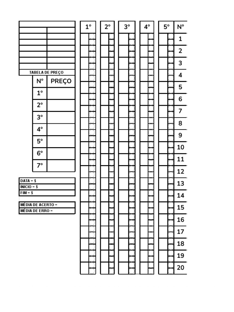 Tabela de Estratégia Lotto | PDF