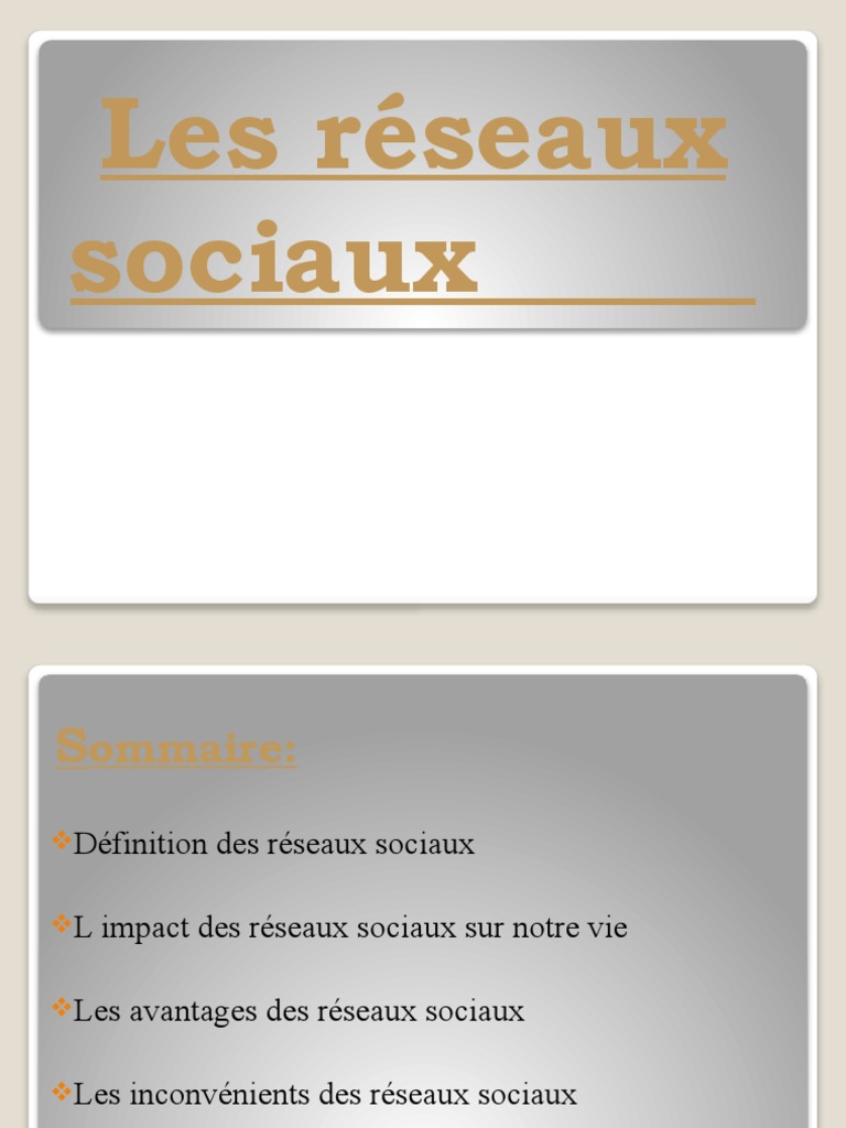 Les Réseaux Sociaux | PDF