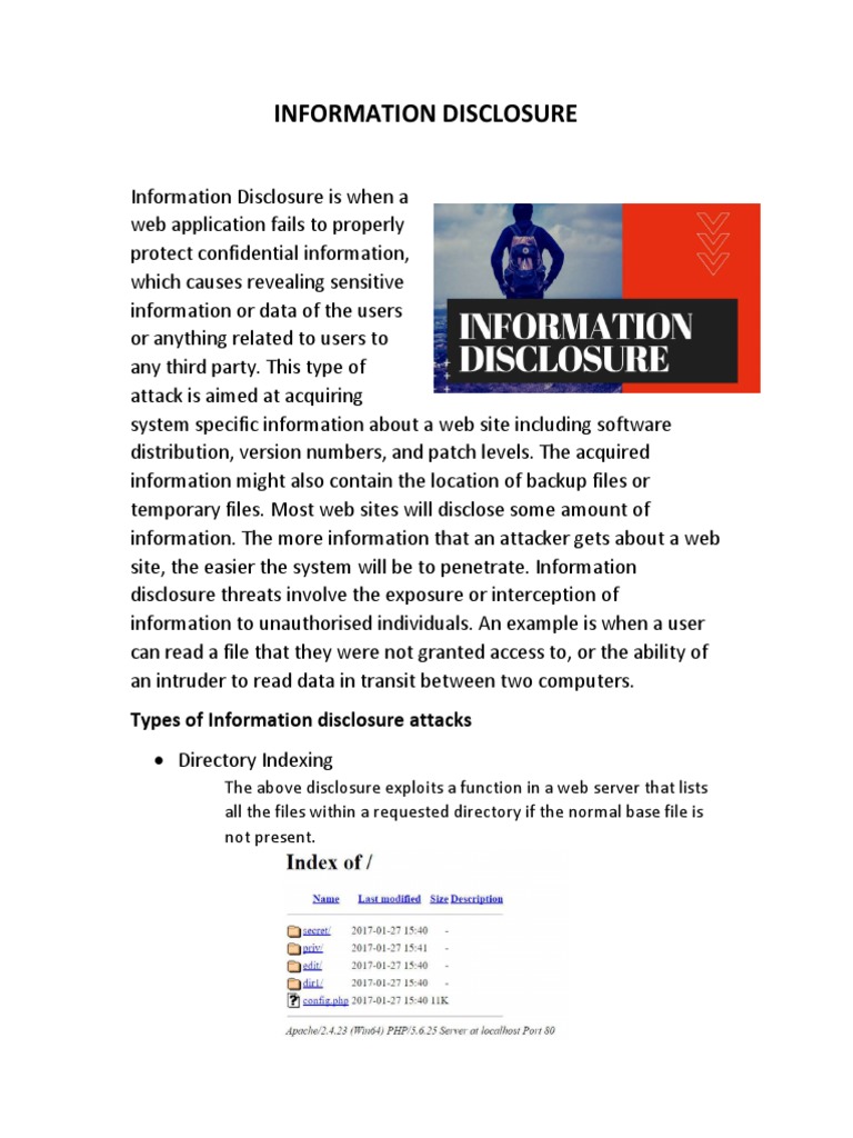 Information Disclosure | PDF | Computers