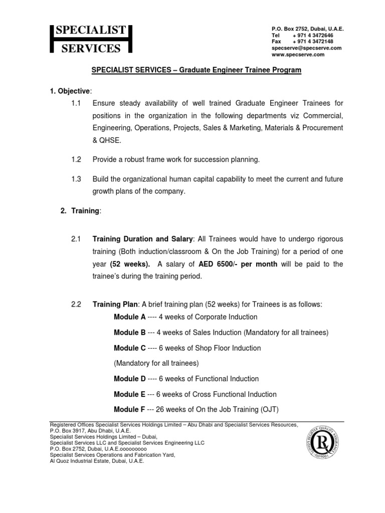 Graduate Engineer Trainee Scheme | PDF | United Arab Emirates | Dubai