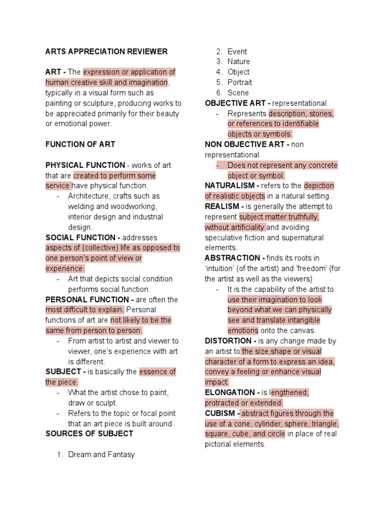 Arts Appreciation | PDF