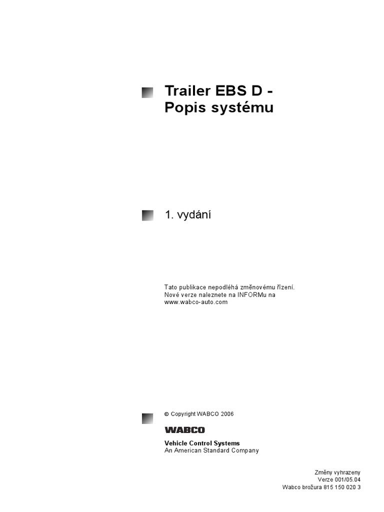 Trailer EBS D System Description Cs 1 2 PDF | PDF