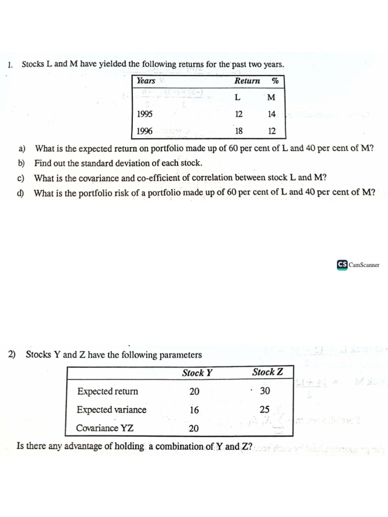 Numericals IAPM PDF | PDF