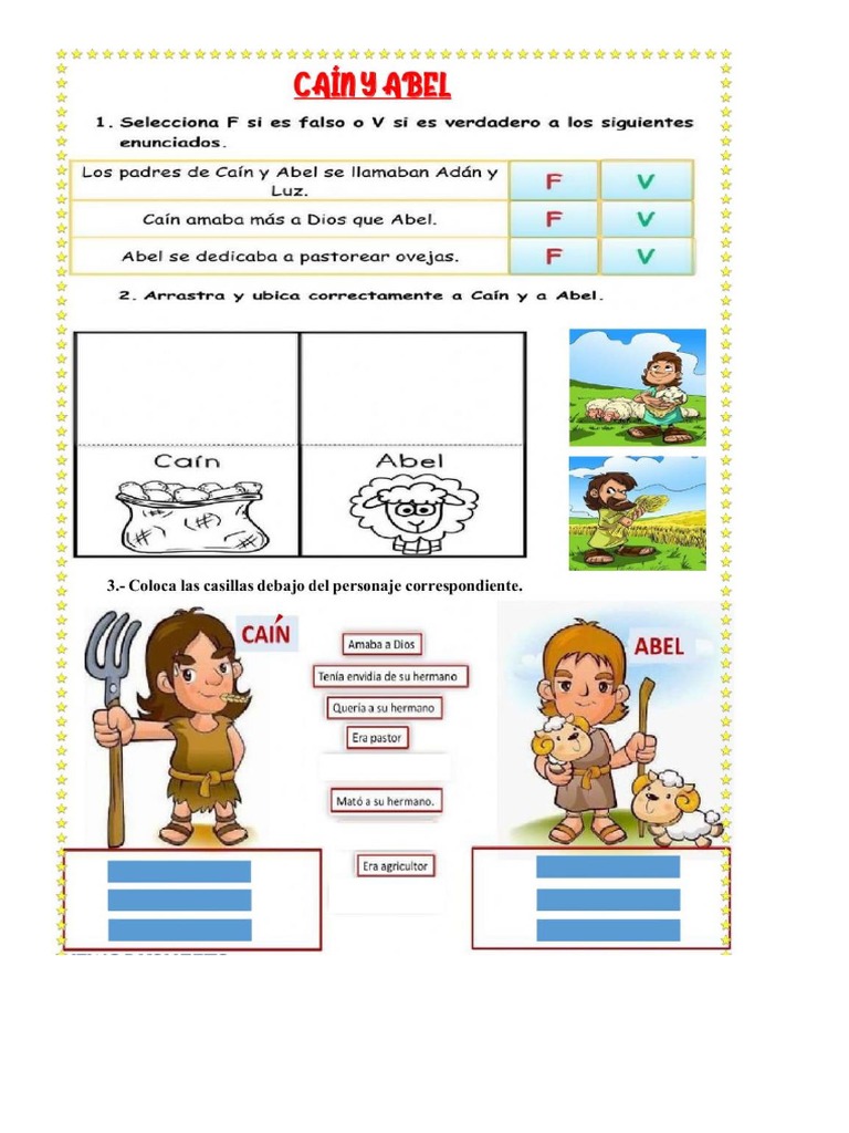 Ficha Practica Cain y Abel | PDF