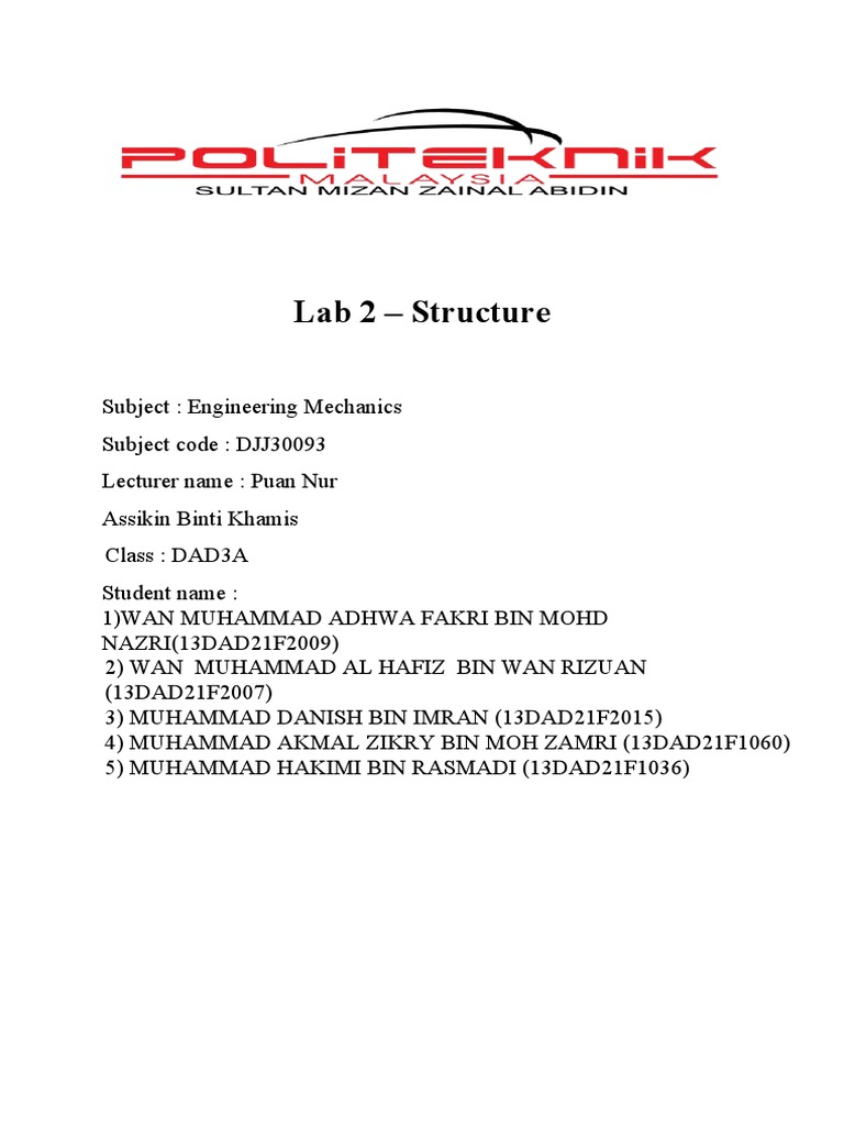 Lab 2 Structure Pdf Pdf