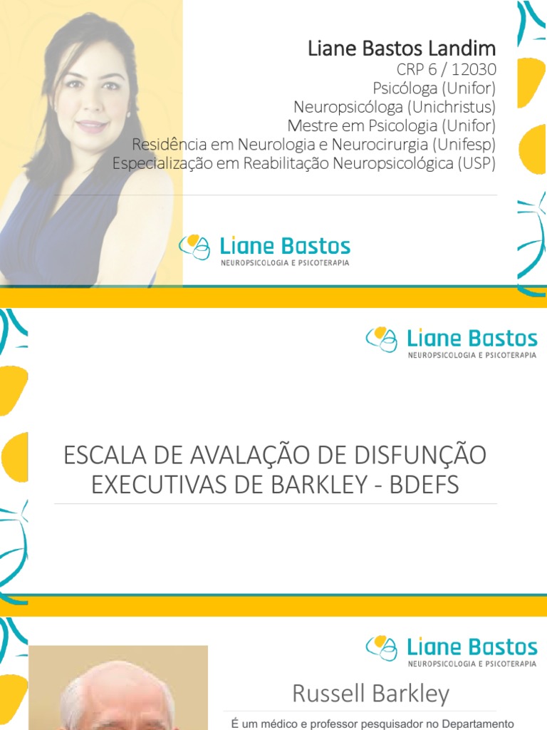 Aula 2 - A Escala BDEFS PDF | Download grátis PDF | Transtorno de ...