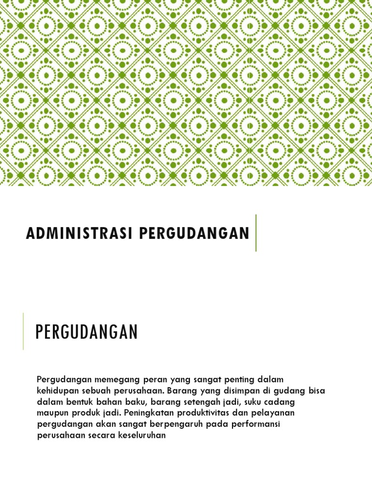 Optimalisasi Administrasi Pergudangan | PDF