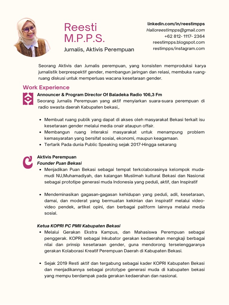 Biografi Reesti Mpps | PDF | Karier & Perkembangan | Kesehatan Holistik