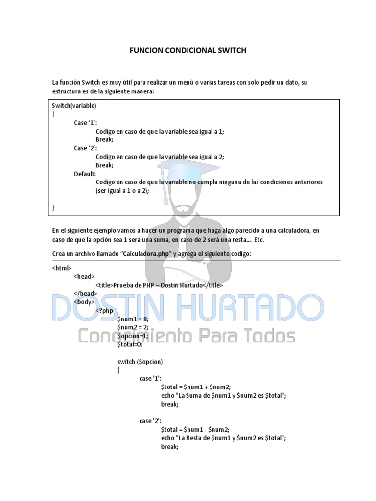 Capitulo 5 - Switch Case (Java) | PDF