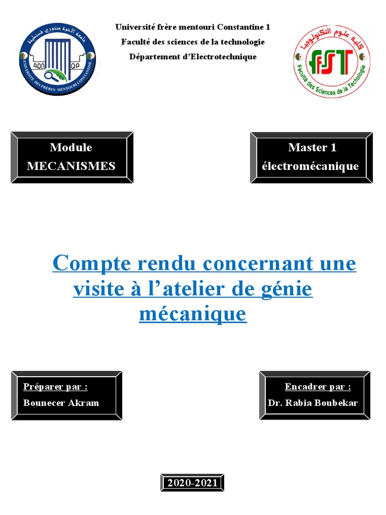 Mécanismes et Machines Mécaniques | PDF