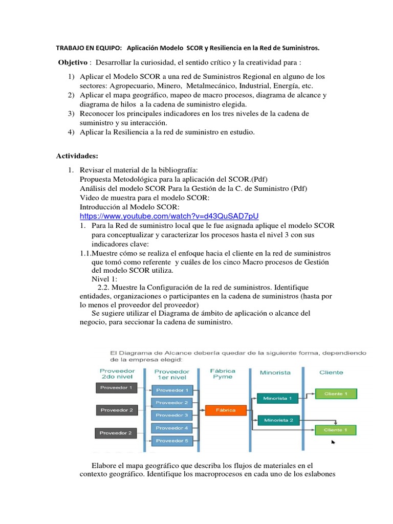 Taller 4 Instrucciones Equipo Modelo Scor y Resiliencia 2023 | PDF