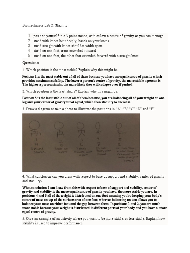 Biomechaincs Lab - 2,3,4 and 7 | PDF