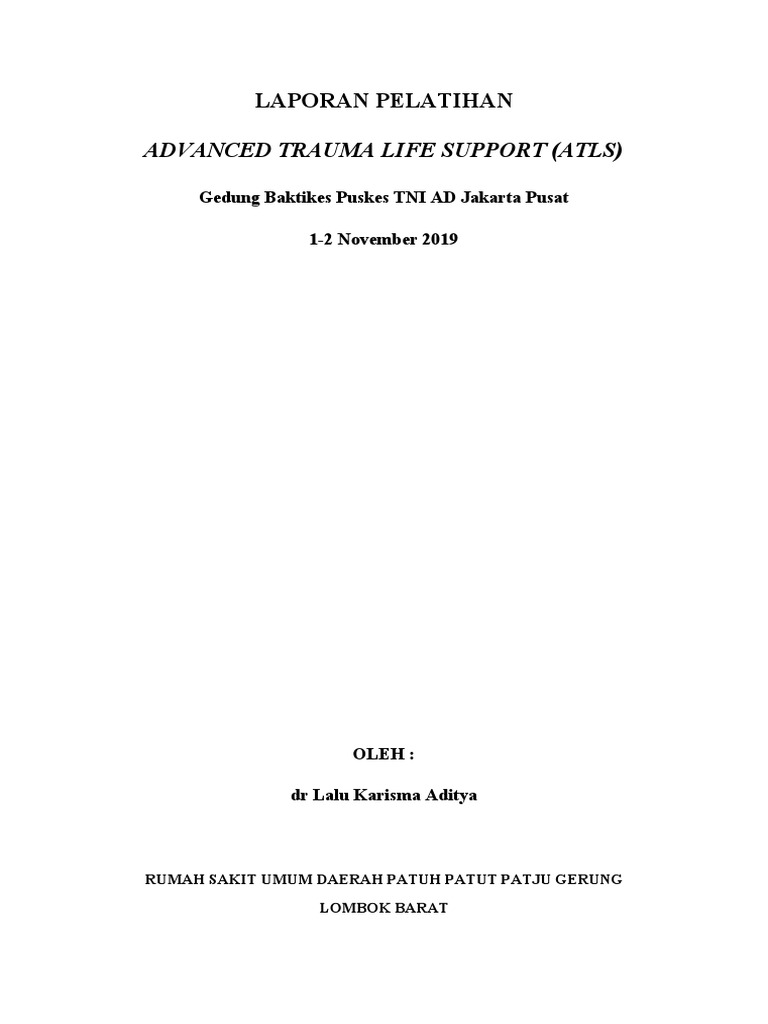 Laporan ATLS | PDF | Sains & Matematika