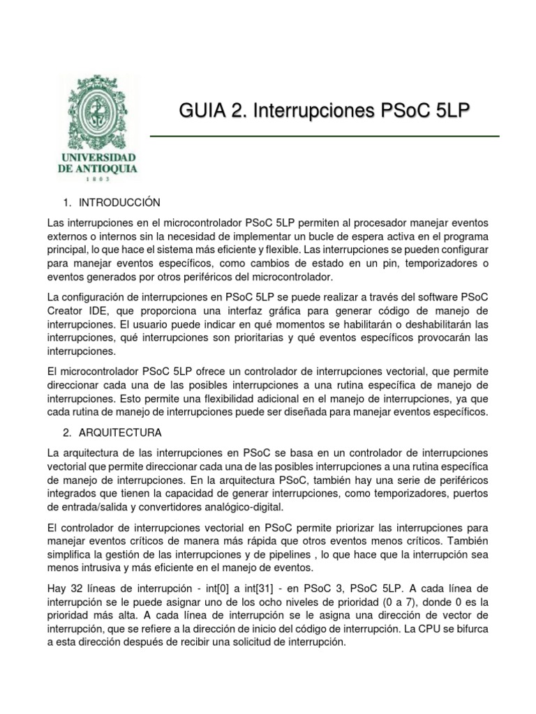 Guia 2 Interrupciones | PDF