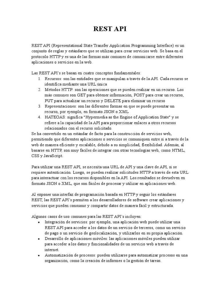 Rest Api | PDF