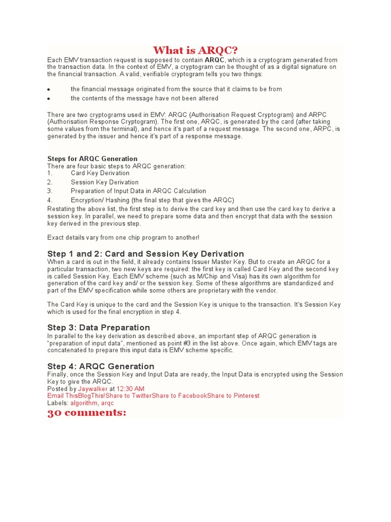 What Is ARQC | PDF | Computers | Technology & Engineering