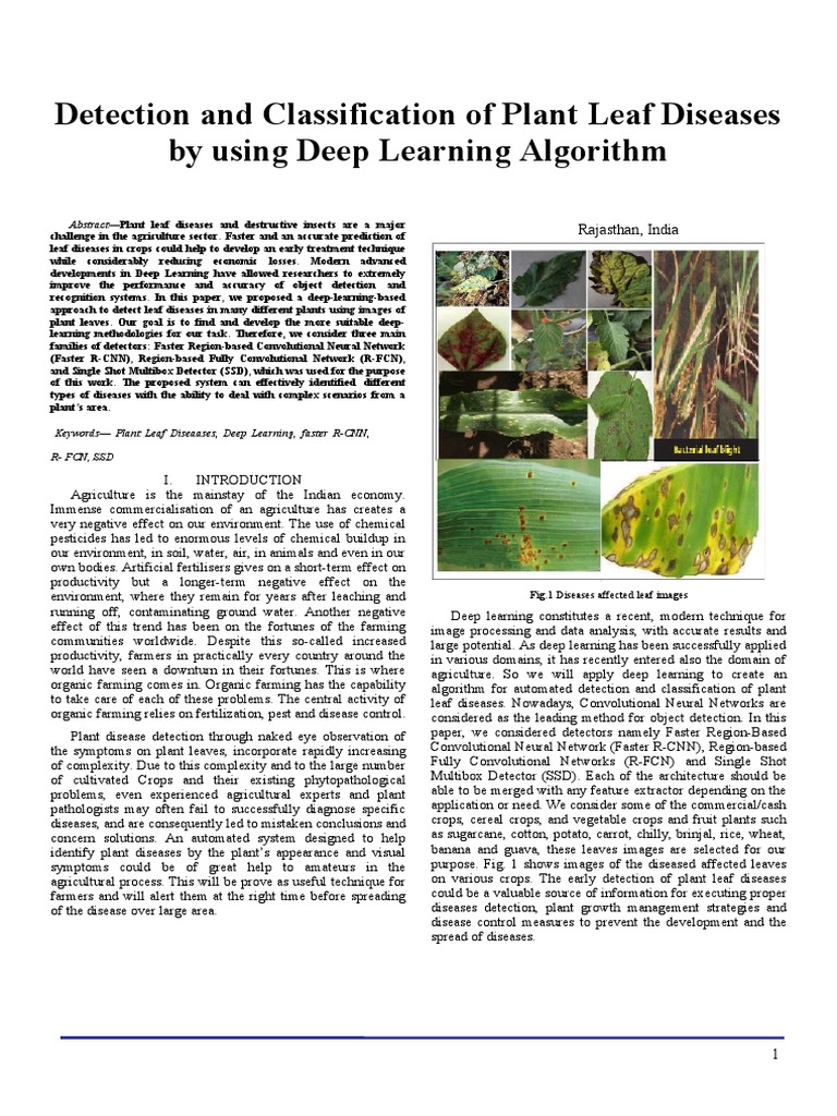 Plant Leaf Disease Detection Using Deep Learning Pdf Deep Learning Artificial Neural Network