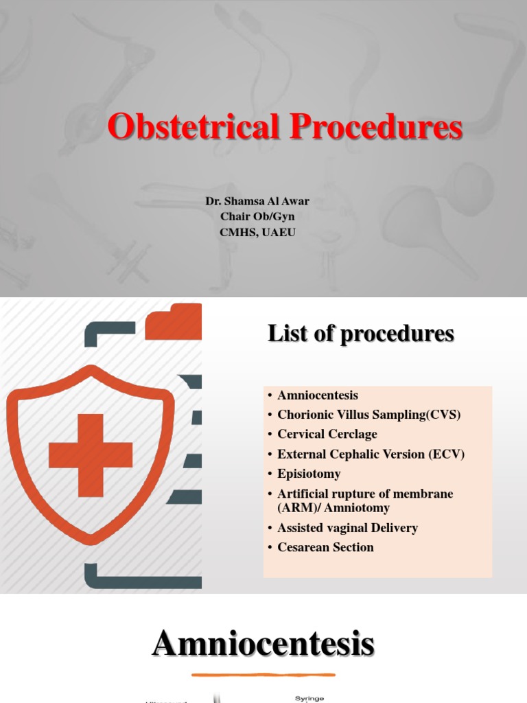 Comprehensive Guide to Obstetrical Procedures | PDF | Childbirth ...