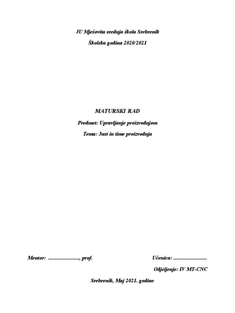 Maturski primjer (1).docx | PDF