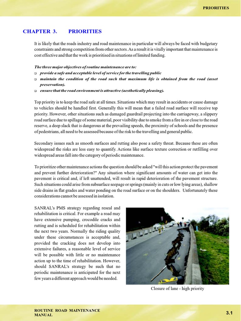 Road Maintenance Prioritization | PDF