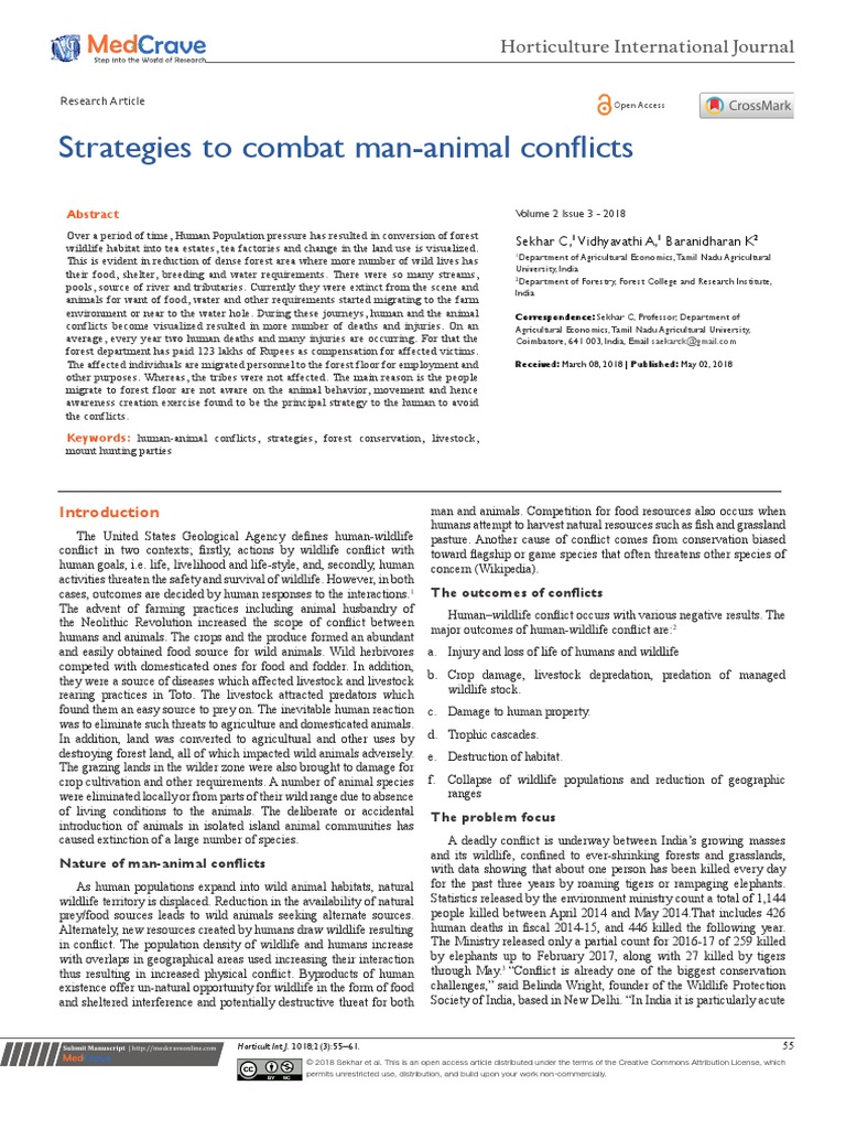 Human Animal Conflict PDF | PDF