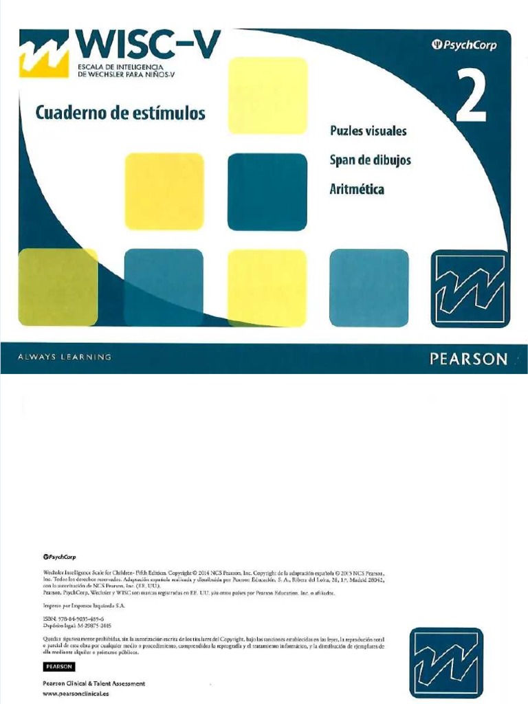 WISC V - Cuaderno de Estimulos 2 PDF | PDF