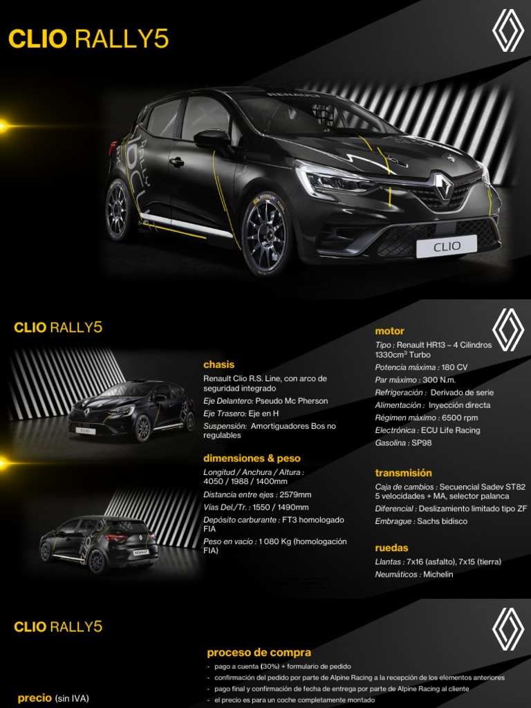 Brochure Clio Rally5 2022 Es PDF | PDF