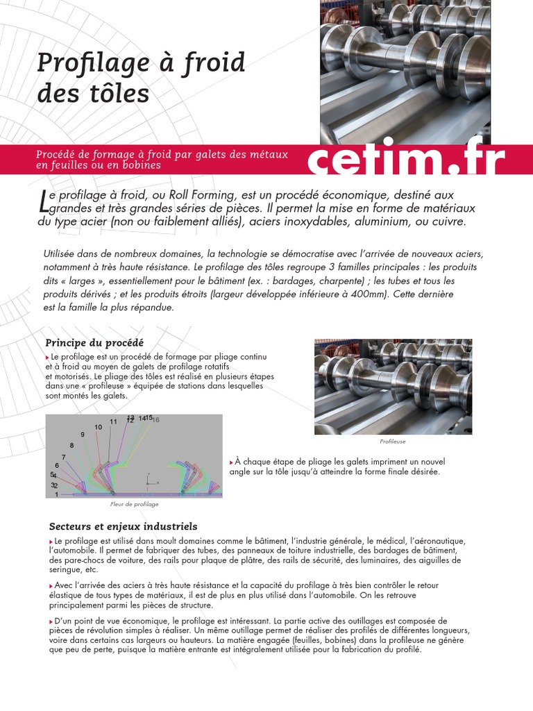 V1 Notice Technique Profilage Froid Tole 1804-020 PDF | PDF