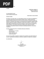 Modelo de Carta Solicitud de Catálogos | PDF