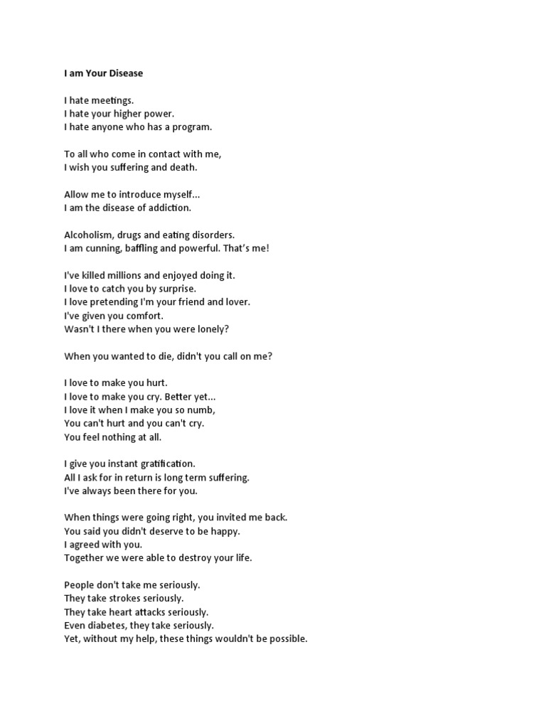 I am Your Disease | PDF