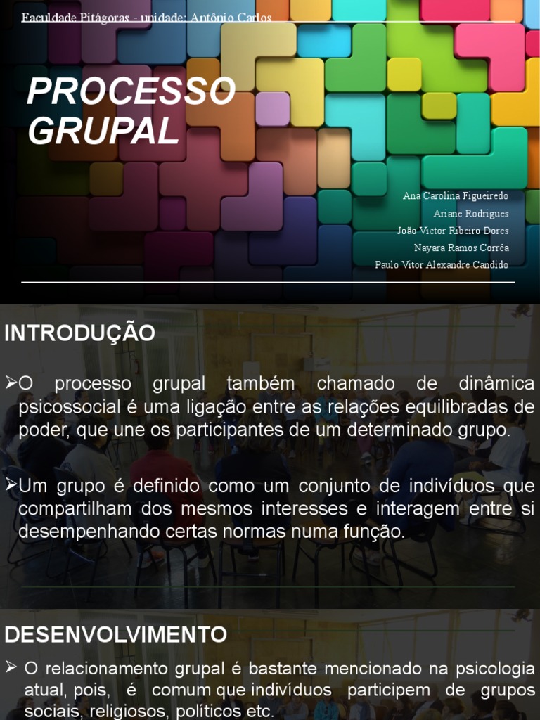Processo Grupal.pptx | PDF | Psicologia | Psicologia Social