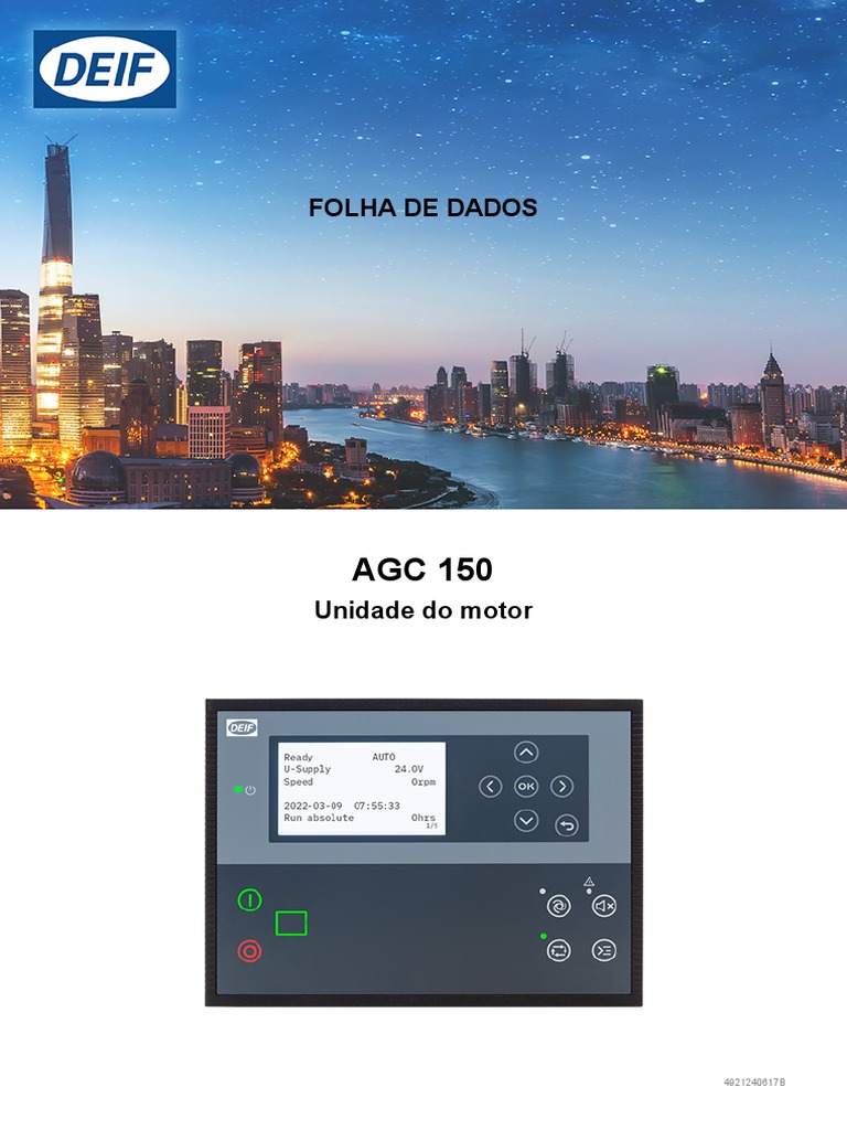 Agc 150 Engine Drive Data Sheet 4921240617 BR PDF | PDF