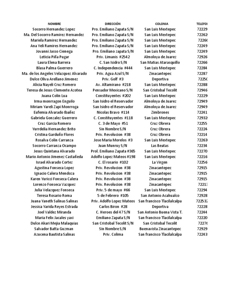 Lista 2 PDF | PDF | México