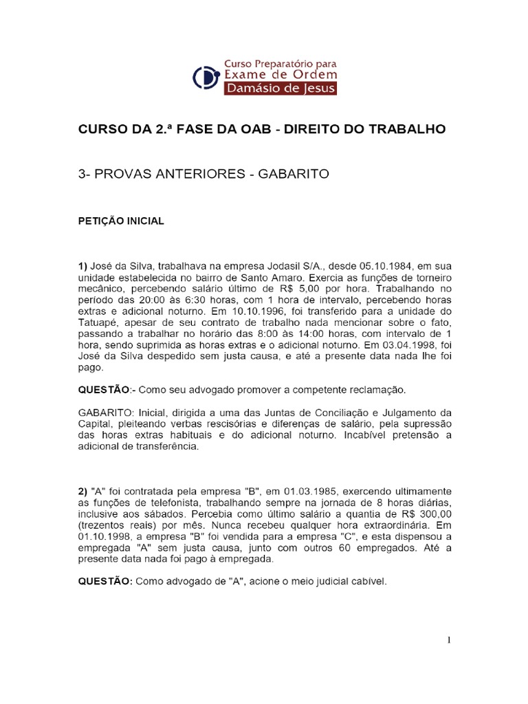 Provas Anteriores PDF | PDF