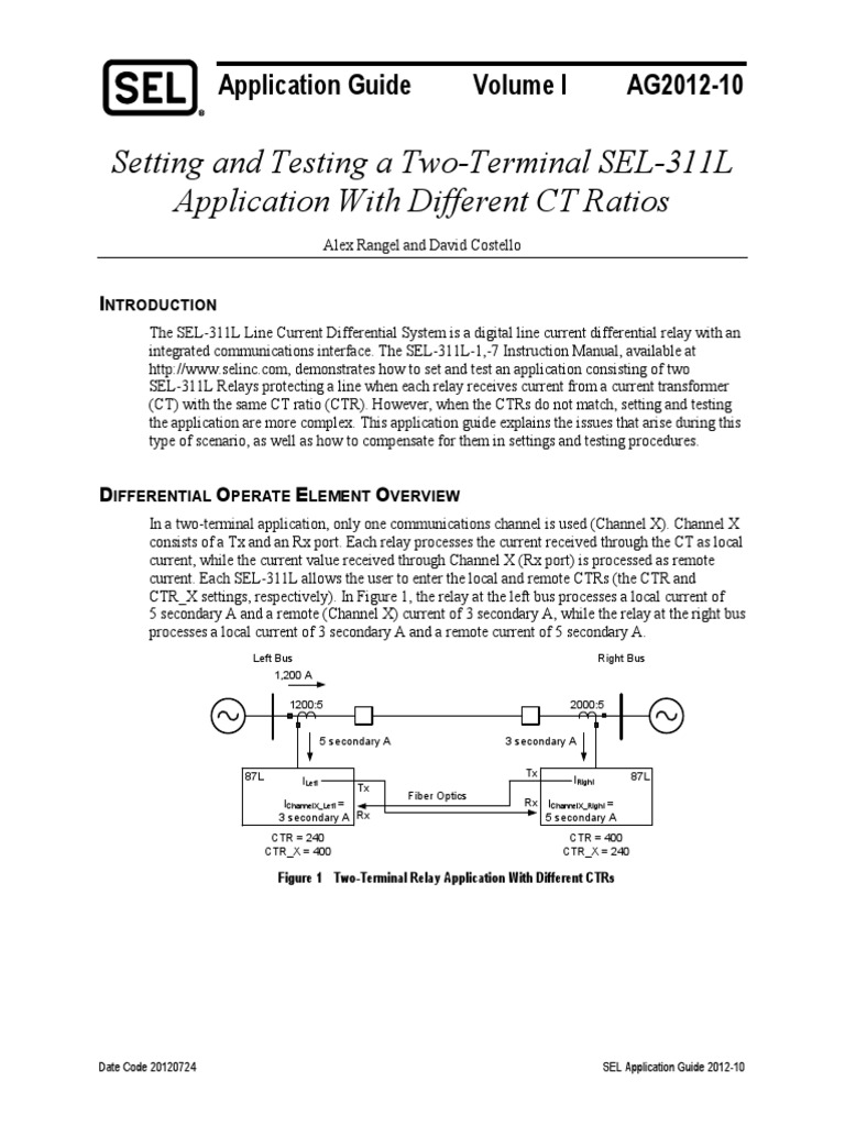 Setting and Testing A Two-Terminal SEL-311L PDF | PDF