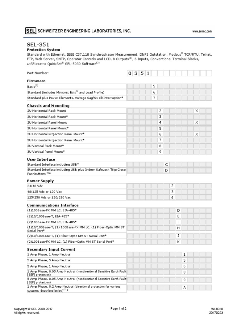 Order Code Sel 351 PDF | PDF | Computers