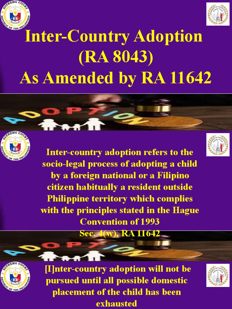Spec-Pro-Report-Inter-country-Adoption-RA-8043-Mr. Magro | PDF