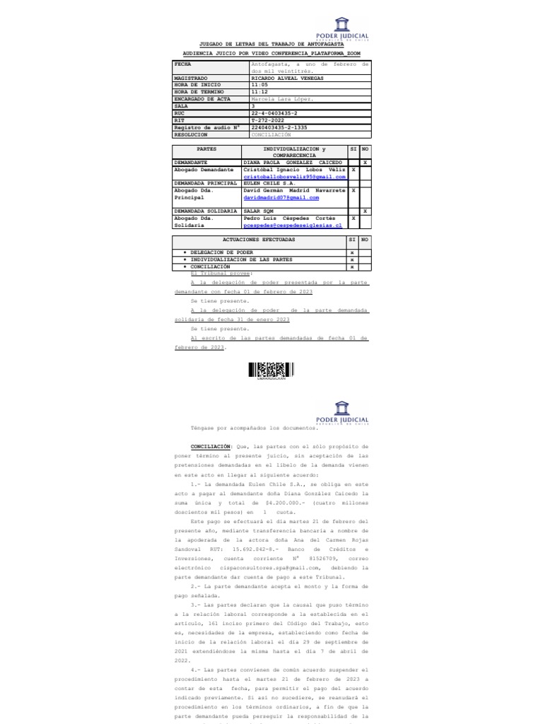 Acta T-272-2022 | PDF