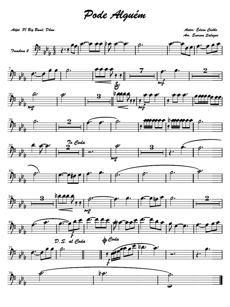Trombone Sheet Music for Big Band | PDF