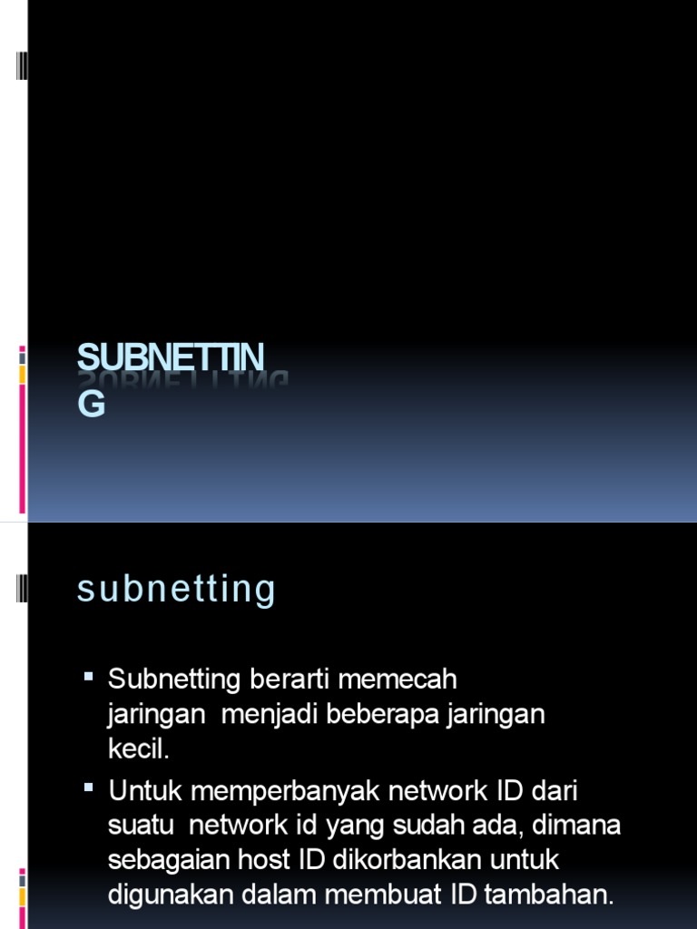 Teknik Subnetting dalam Jaringan | PDF