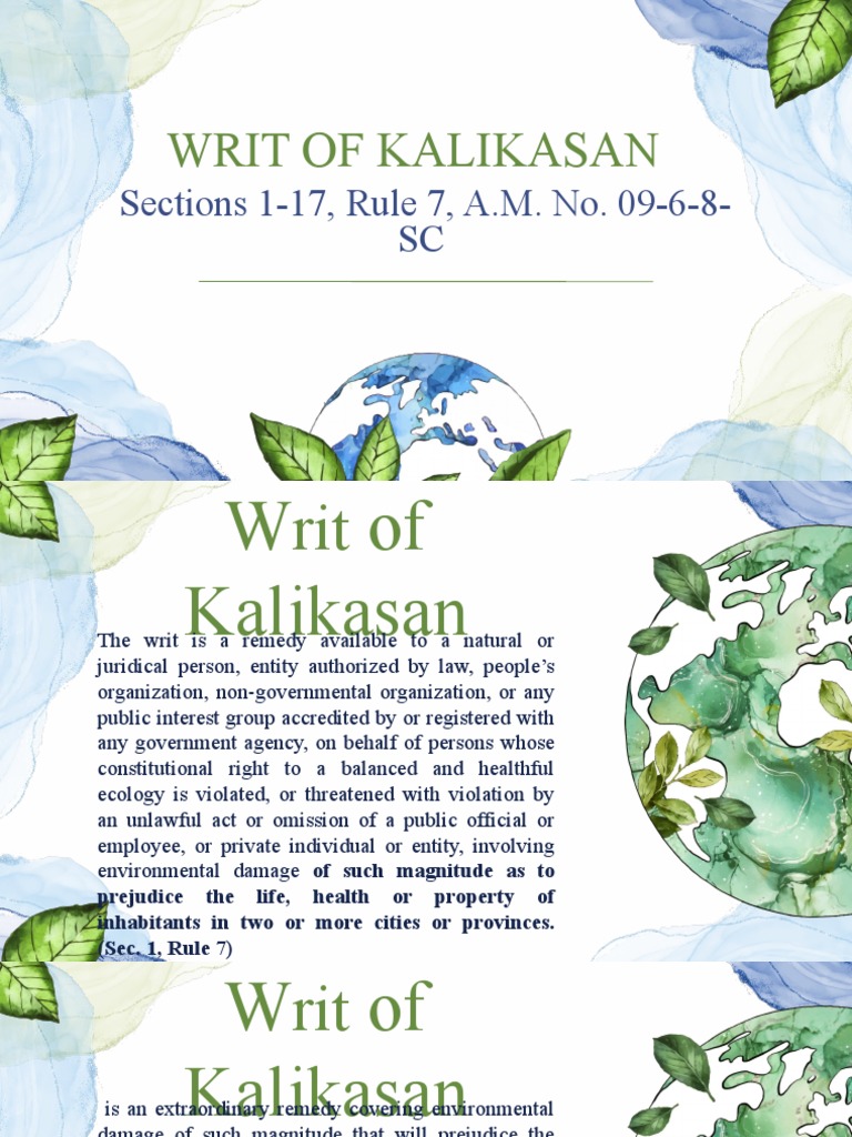 Writ of Kalikasan Rosal Rene | PDF