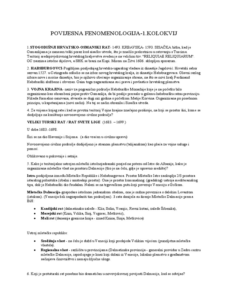 Povijesna Fenomenologija-1 Kol | PDF