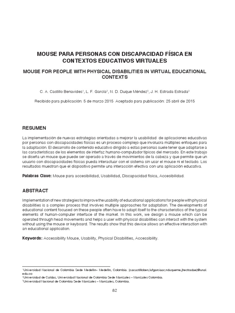 Mouse para Personas Con Discapacidad PDF | PDF