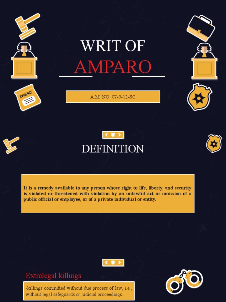 Understanding the Writ of Amparo | PDF | Writ | Pleading